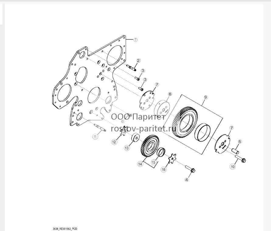 Каталог Запчастей John Deere :624L Loader (PIN 1DW624L_ _ _F693054 ...